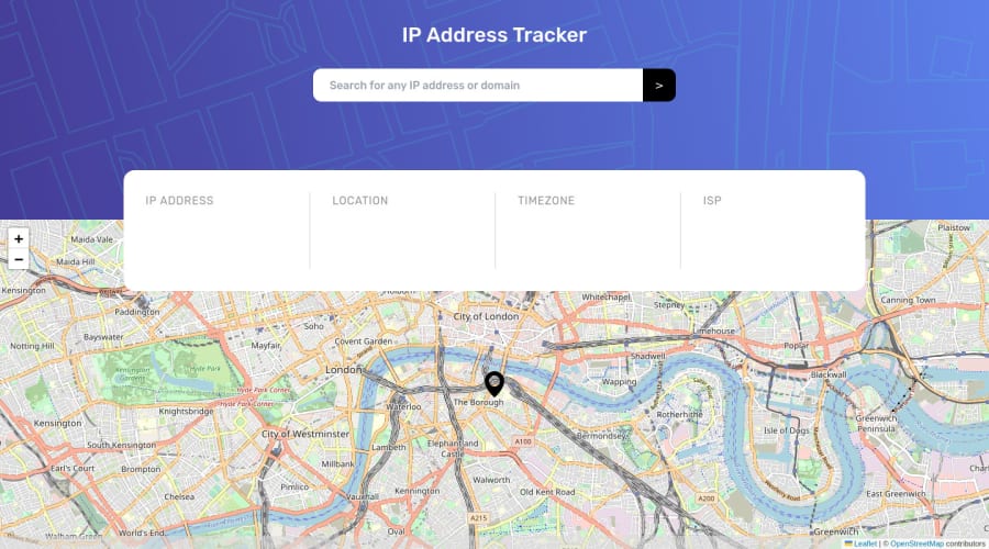 Frontend Mentor Ip Address Tracker Using React And Tailwind Css