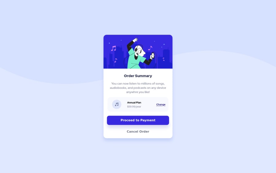 Frontend Mentor Order Summary Component With Reactjs Coding Challenge Solution