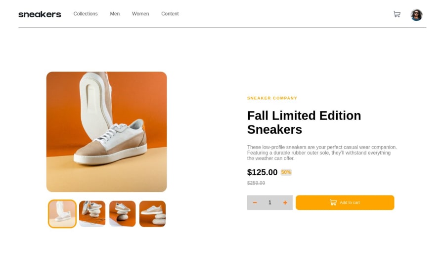 Frontend Mentor Build Ecommerce Website Using Cssjsxjsreact Jshtml Coding Challenge Solution