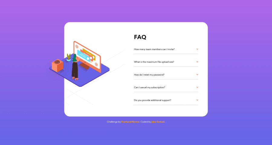 Frontend Mentor Responsive Faq Accordion Component Coding Challenge