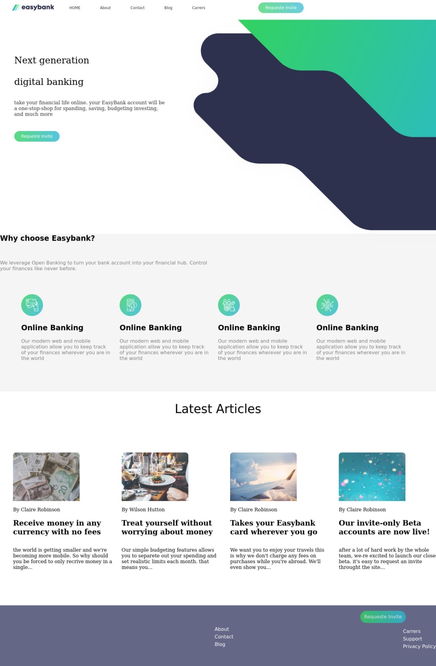 Frontend Mentor Responsive Landing Page Html Css Vanilla Js Coding Challenge Solution
