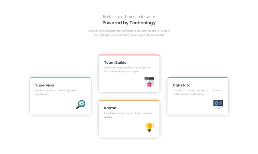 Frontend Mentor Four Cards Solution Using Css Flexbox Layout And Scss Coding Challenge Solution