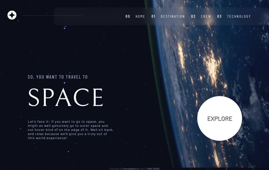 Frontend Mentor The Space Tourism Web App Coding Challenge Solution