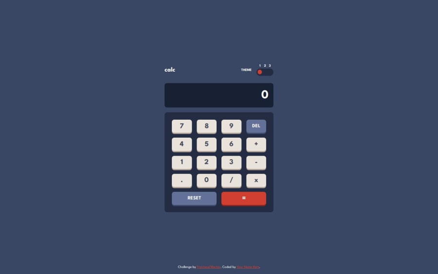 Frontend Mentor Responsive Multi Themed Calculator App Coding Challenge Solution