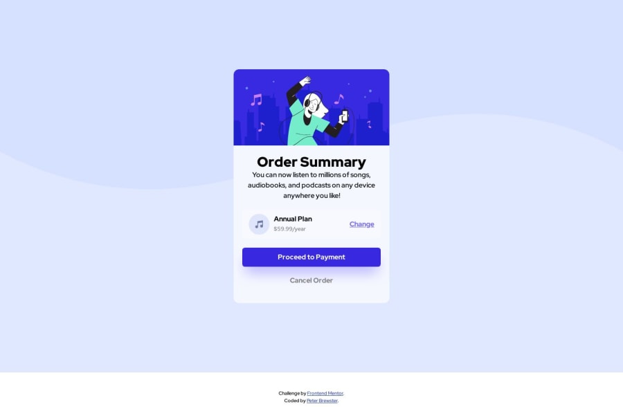 Frontend Mentor Order Summary Html And Css Layout Using Flex Coding Challenge Solution