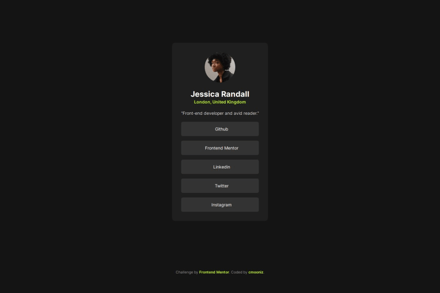 Frontend Mentor Responsive Social Links Html And Css Only Coding Challenge Solution