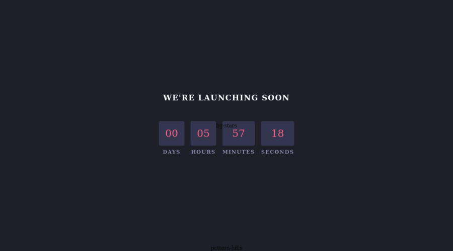 Frontend Mentor Launch Countdown Timer Coding Challenge Solution