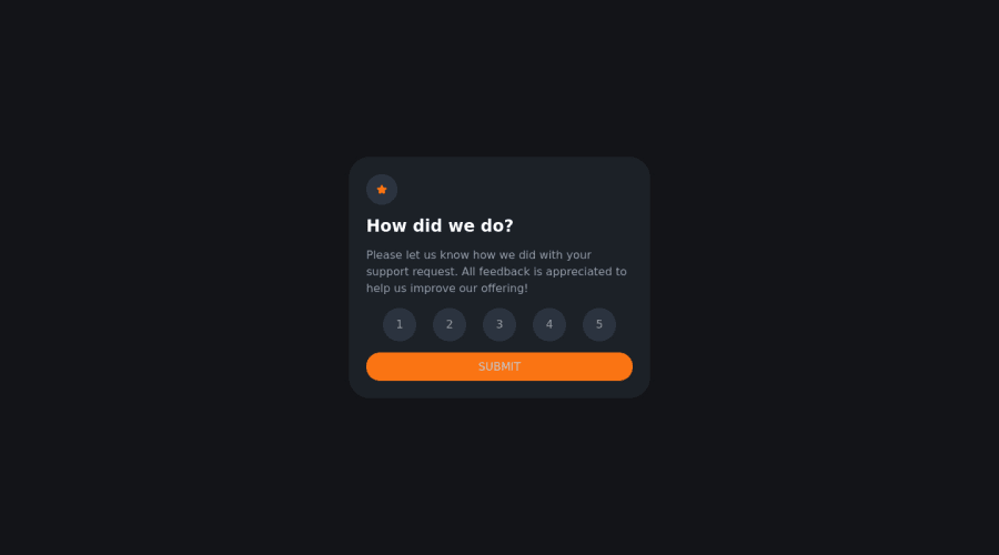 Frontend Mentor Interactive Rating Component Coding Challenge Solution