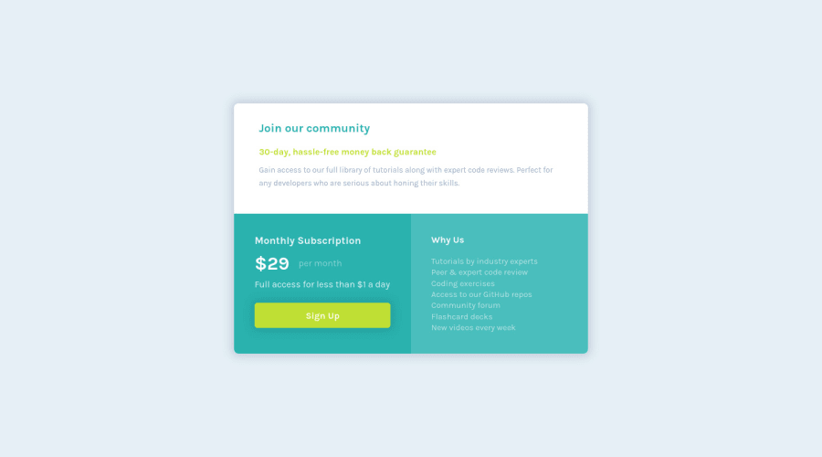 Frontend Mentor Responsive Component With Css Grid And Mobile First Workflow Coding Challenge