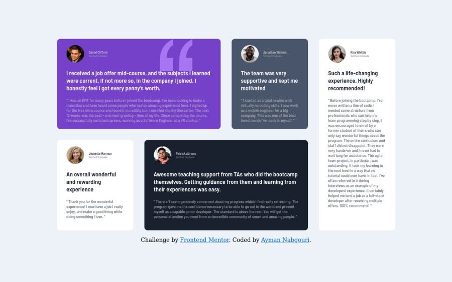 Frontend Mentor Responsive Page With Css Grid Coding Challenge Solution
