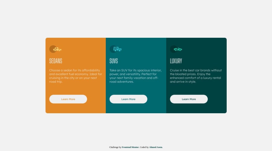 Frontend Mentor 3 Column Preview Card Component Coding Challenge Solution