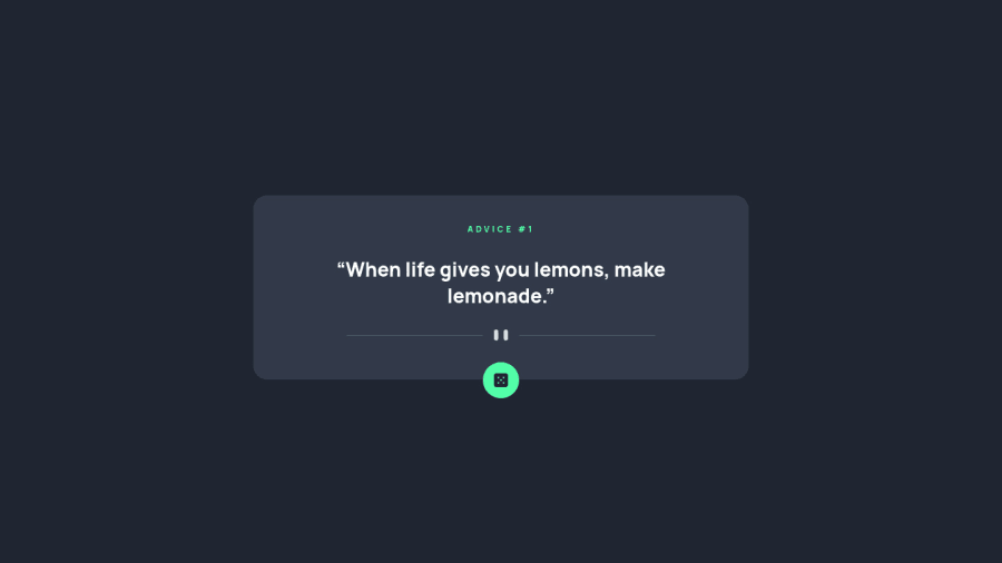 Frontend Mentor Advice Generator App Html Css Js Coding Challenge