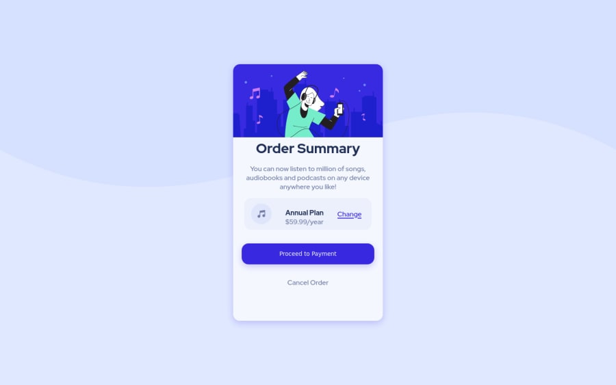 Frontend Mentor Order Summary Component Coding Challenge Solution 3493