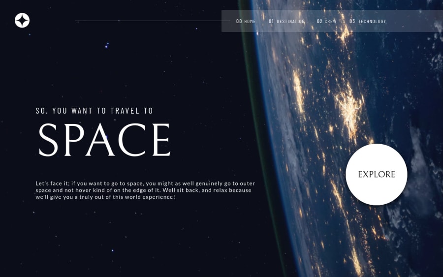 Frontend Mentor Space Tourism Using React Coding Challenge Solution