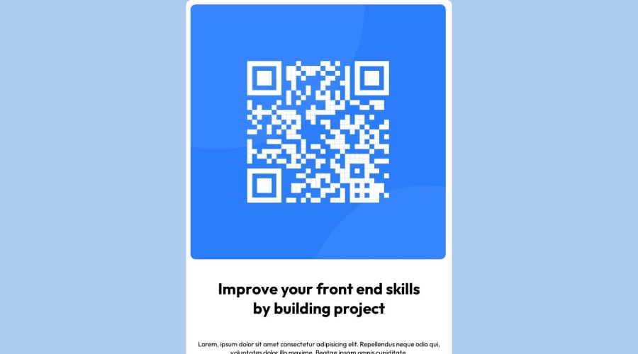 Frontend Mentor Qrcode Coding Challenge Solution