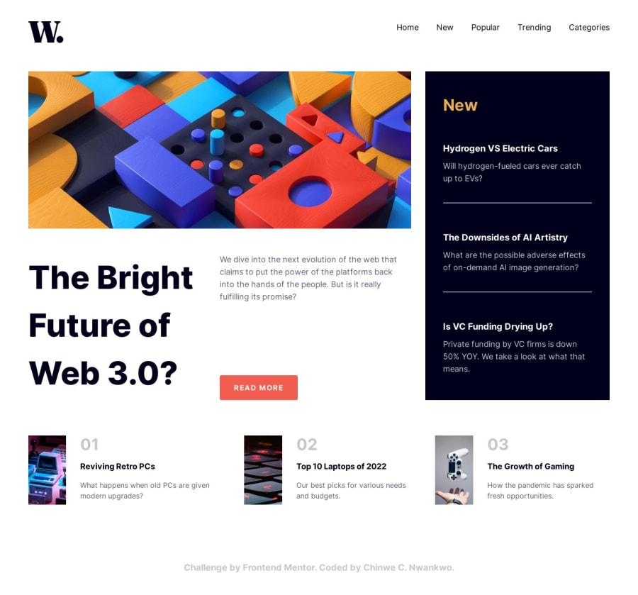 Frontend Mentor News Homepage Using Vite And Tailwind Css Coding