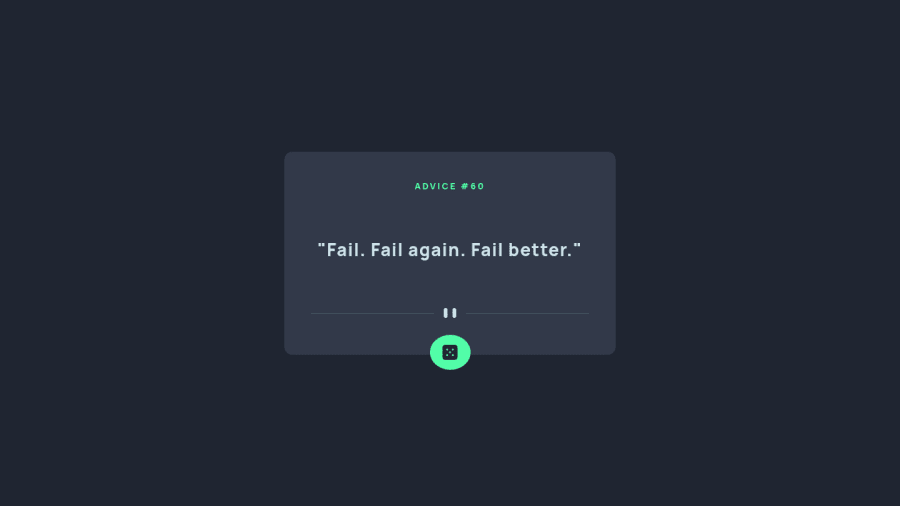 Frontend Mentor Advice Generator App In React Coding Challenge Solution