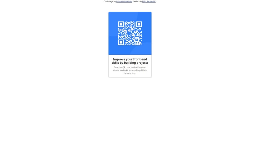 Frontend Mentor Bootstrap Html Css Qr Component Coding Challenge Solution