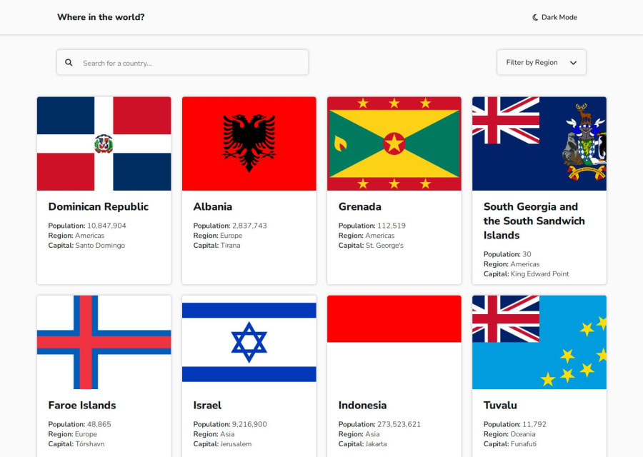 Frontend Mentor Frontend Mentor Rest Countries Api With Color Theme