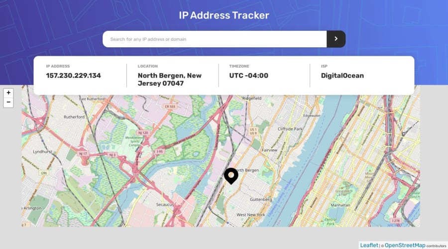 Frontend Mentor Used React Js Axios Ip Geolocation And React Leaflet Coding Challenge Solution