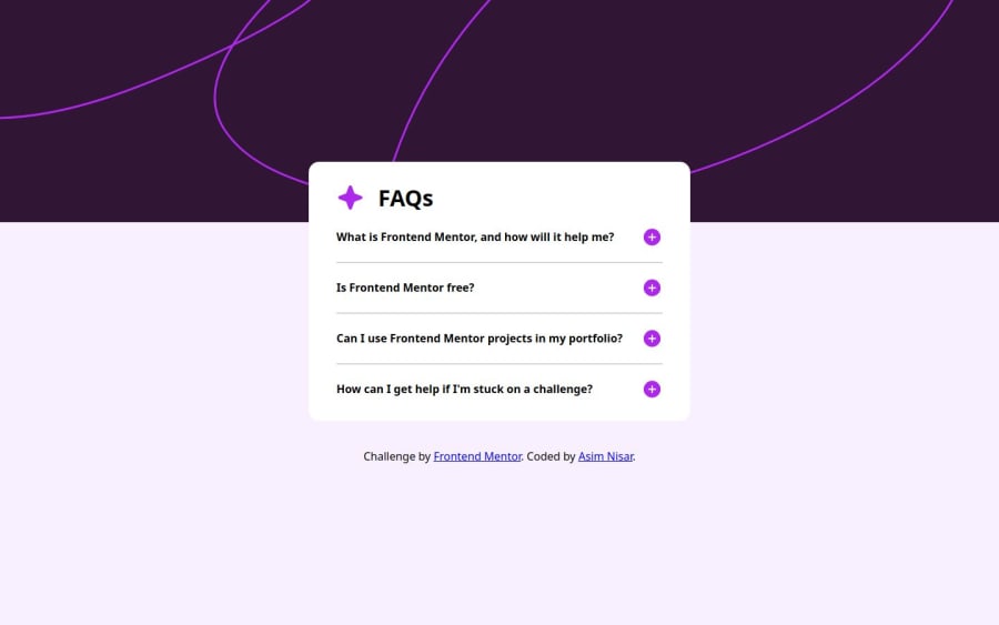 Frontend Mentor Faq Accordian Using Html Css And Javascript Coding Challenge Solution