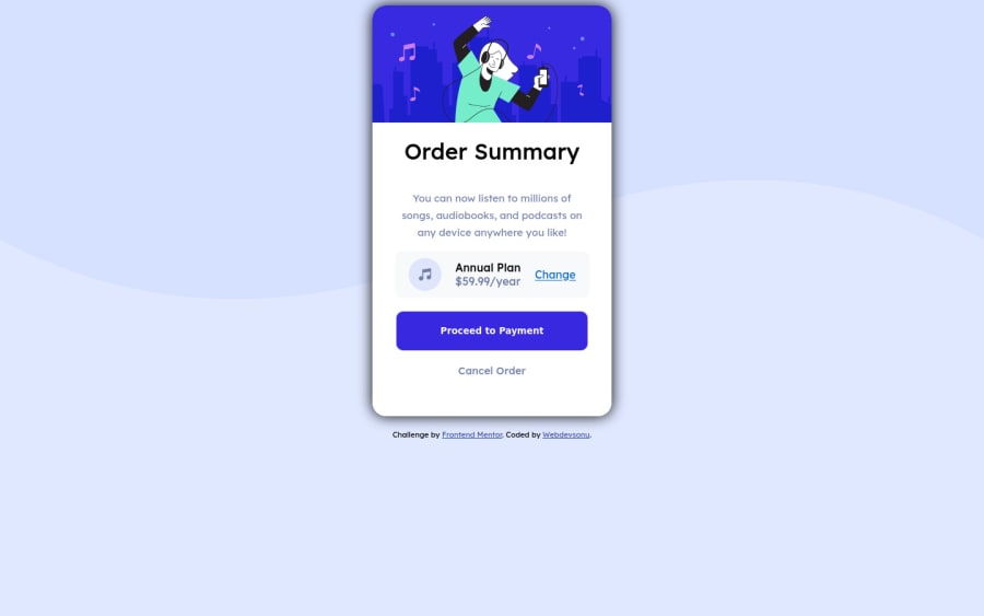 Frontend Mentor Order Summary Card Using Only Html Css Flexbox Coding Challenge Solution