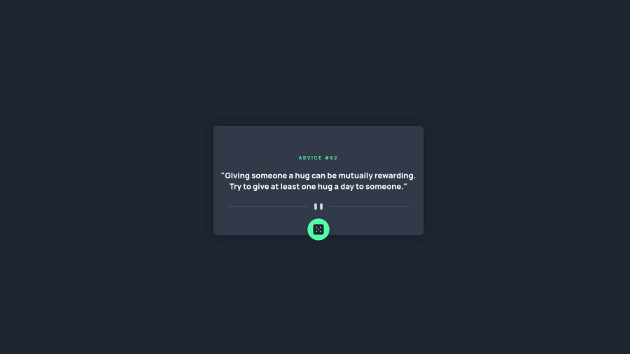 Frontend Mentor Advice Generator Coding Challenge Solution