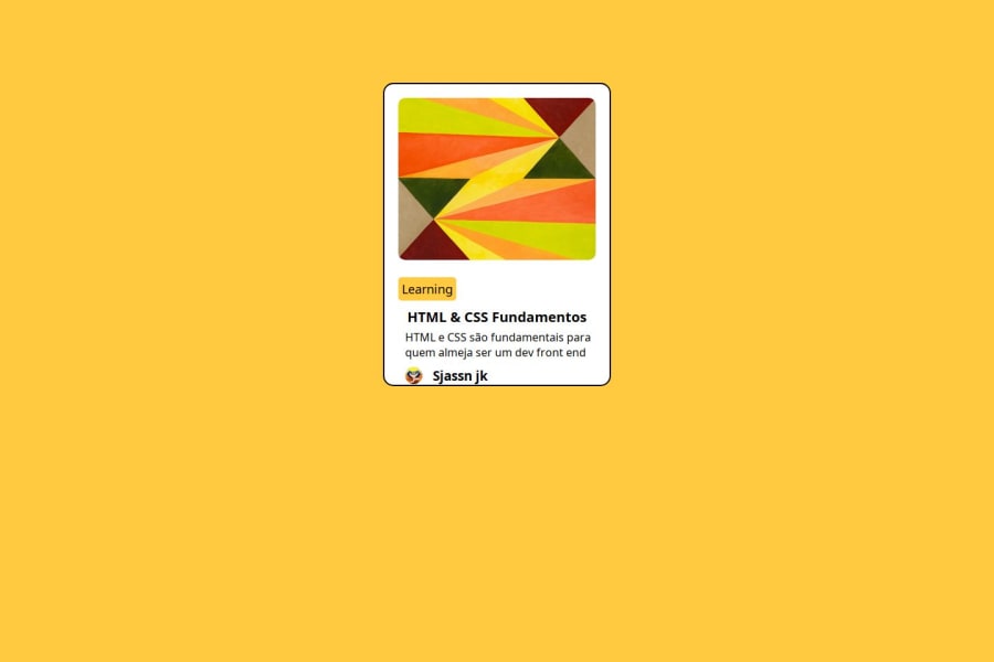 Frontend Mentor Card Usando Html E Css Coding Challenge Solution