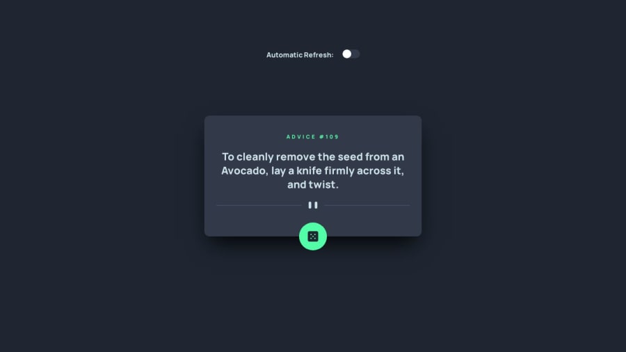 Frontend Mentor Advice Generator App Using React Js Coding Challenge