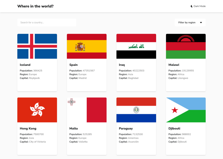 Frontend Mentor Rest Countries Api Project Using React And Tailwind