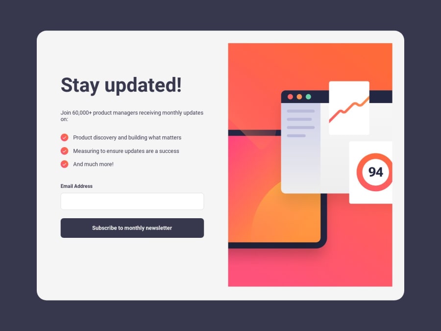 Frontend Mentor Newsletter Signup Page Using React Formik Coding
