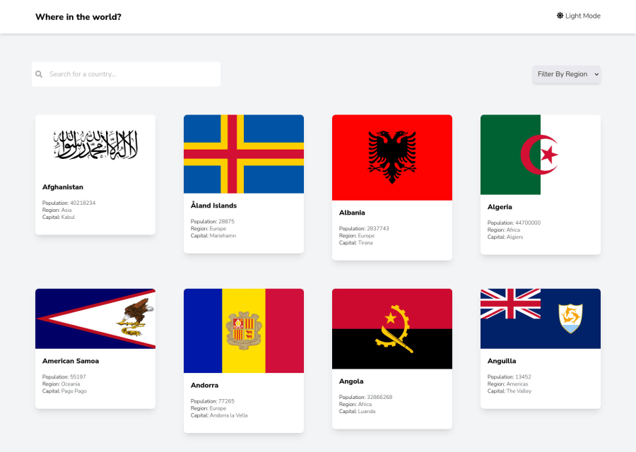 Frontend Mentor Rest Countries Api Using Tailwindcss Coding Challenge Solution