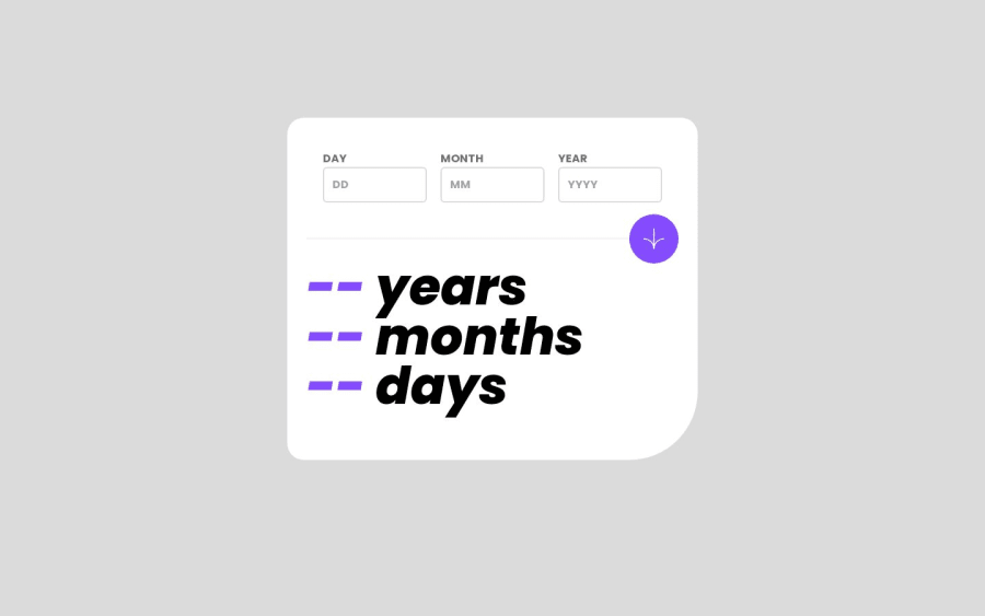 Frontend Mentor Age Calculator App With Reactjs And Tailwind Css