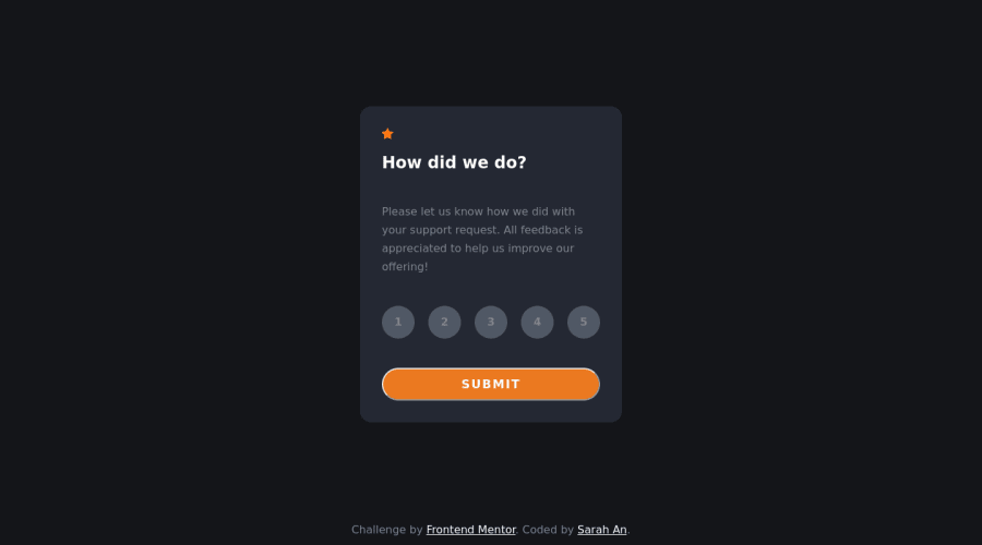 Frontend Mentor Interactive Rating Using Html Css And Javascript Sessionstorage Coding