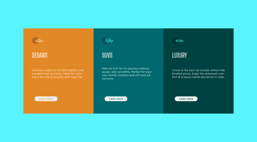 Frontend Mentor 3 Column Preview Card Built Using Html5 Css3 With A Css Grid Layout Coding 6870