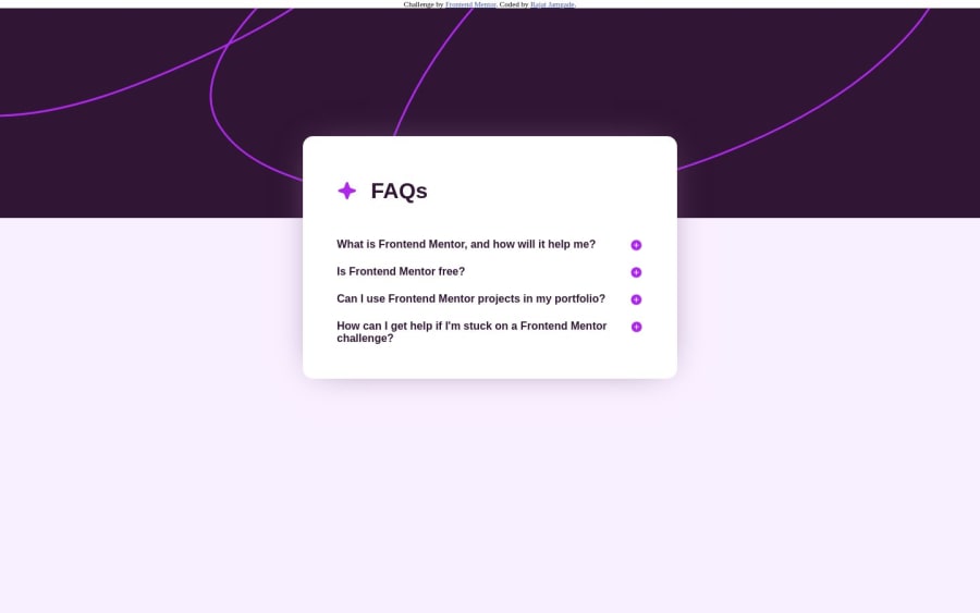 Frontend Mentor Responsive Faq Accordion Using Html And Css Coding