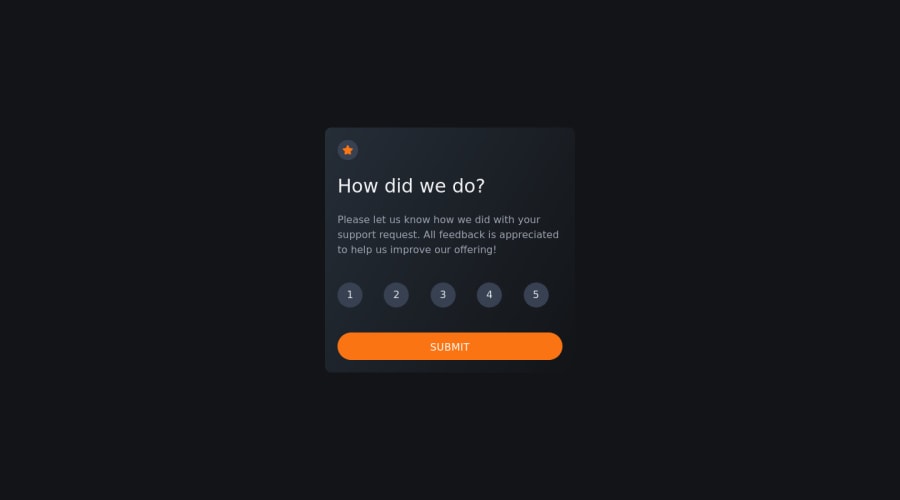 Frontend Mentor Interactive Rating Component Using React And Tailwind Css Coding Challenge