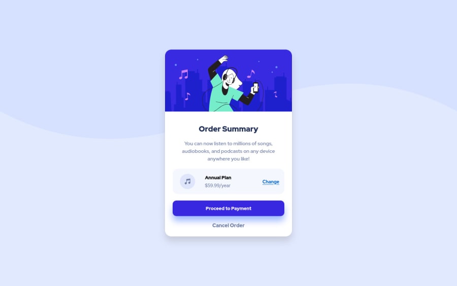 Frontend Mentor Order Summary Component Using Nextjs Typescript And Sass Coding Challenge