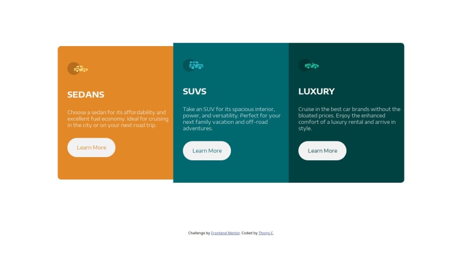 Frontend Mentor 3 Column Preview Card Component Main Coding Challenge