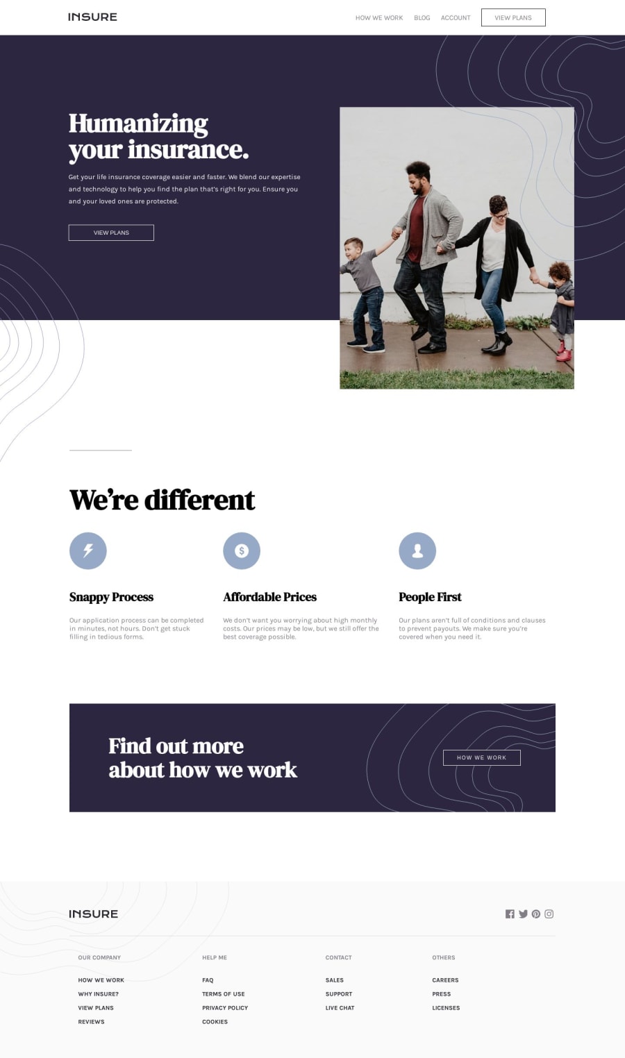 Frontend Mentor Insure Landing Page Using Html Css Js Coding Challenge Solution 0632