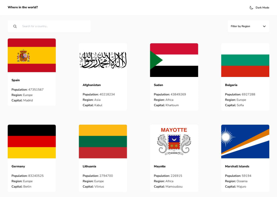 Frontend Mentor Rest Countries Api Coding Challenge Solution