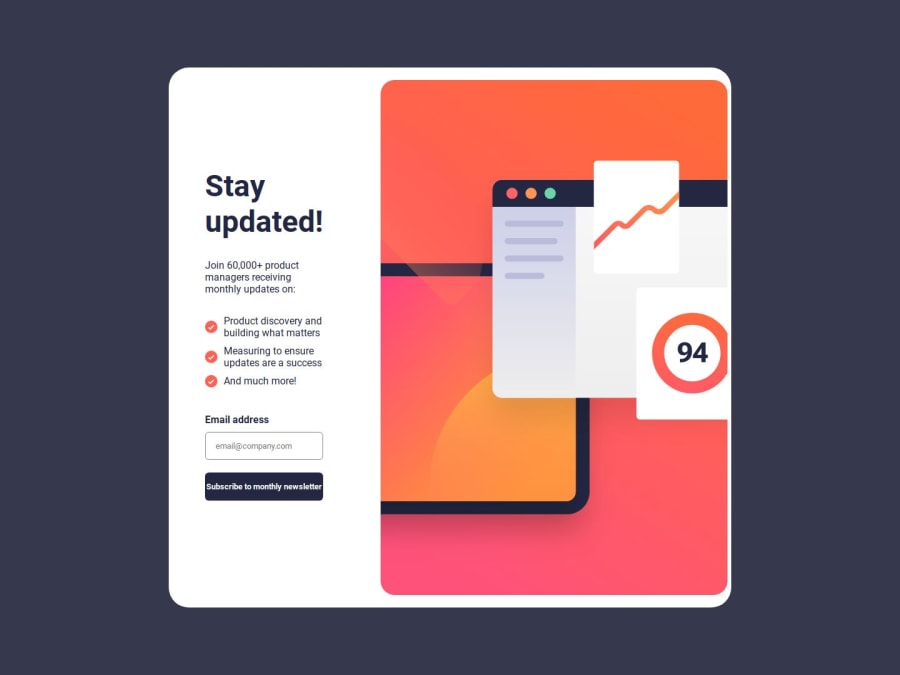 Frontend Mentor Newsletter Sign Up Form Made With Htmll Css And