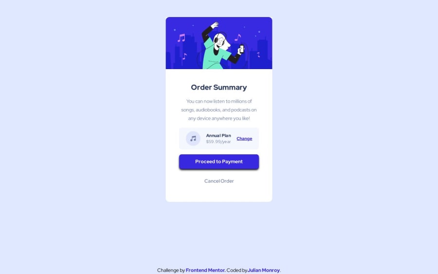Frontend Mentor Order Summary Component Using React And Tailwindcss