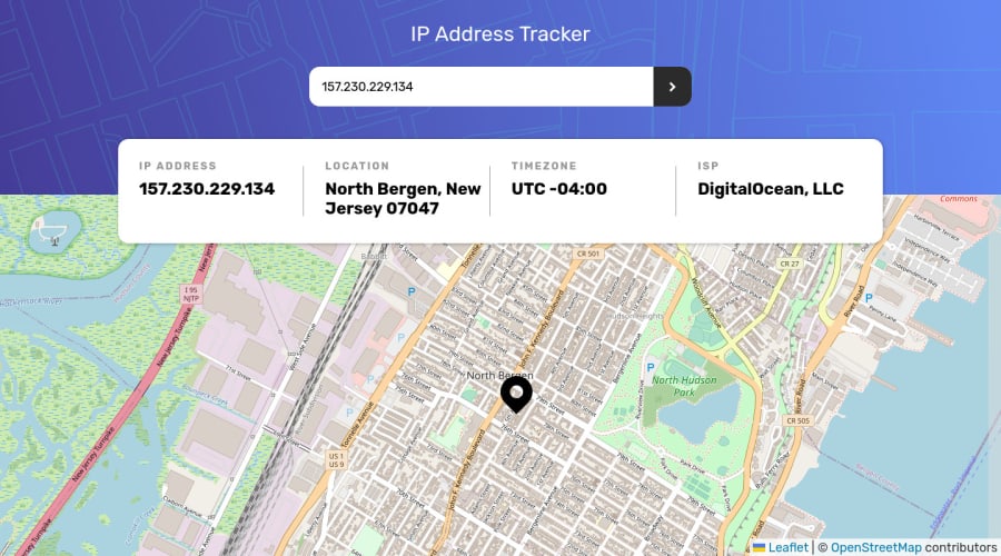 Frontend Mentor Ip Adress Tracker Using React Coding Challenge Solution