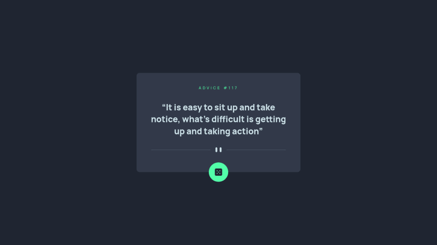 Frontend Mentor Advice Generator App Using Vanilla Js Coding Challenge Solution