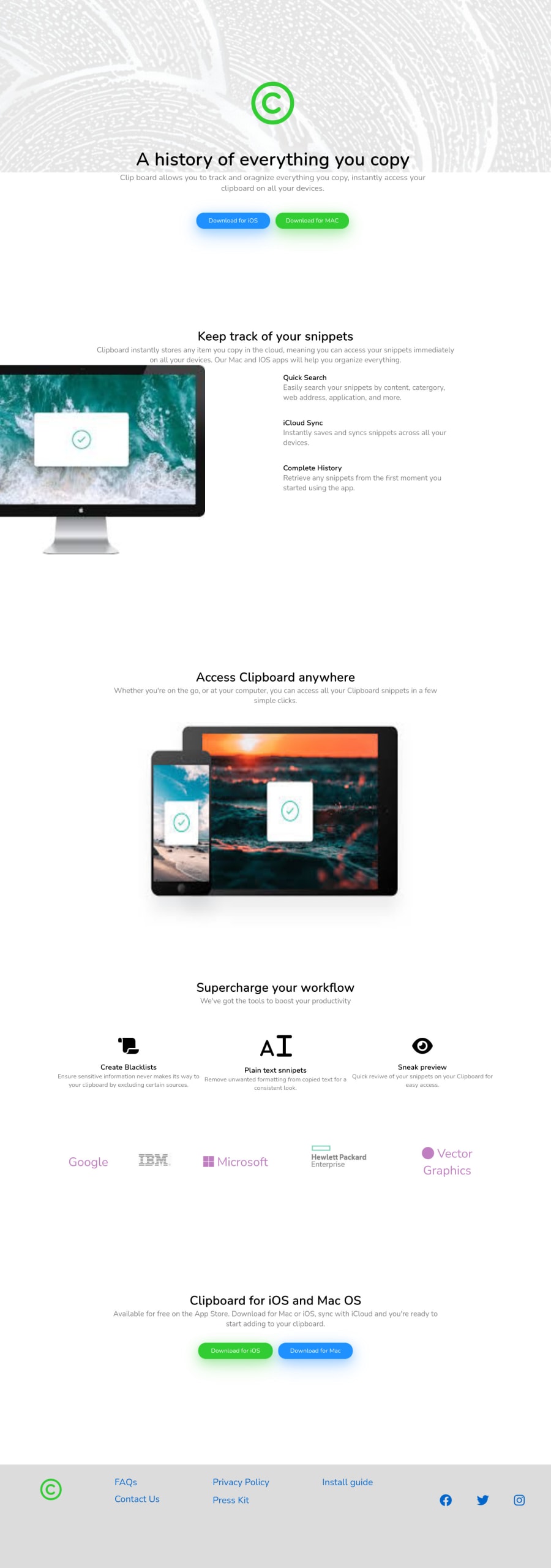 Frontend Mentor Responsive Clipboard Landing Page Coding Challenge