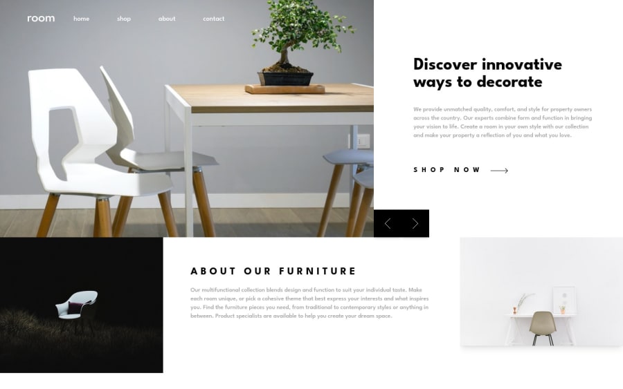 Frontend Mentor Room Homepage React And Gsap Coding Challenge Solution