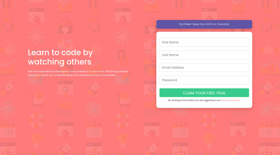 Frontend Mentor | Intro component with sign up form created with react ... Frontend Mentor | Intro component with sign up form created with react ...