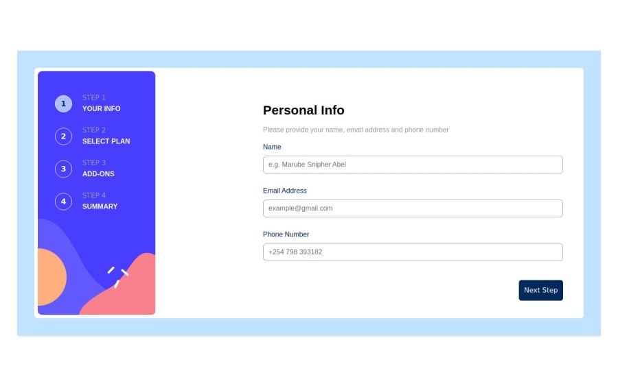 Frontend Mentor | Responsive Django and Tailwind css multi-step form ... Frontend Mentor | Responsive Django and Tailwind css multi-step form ...