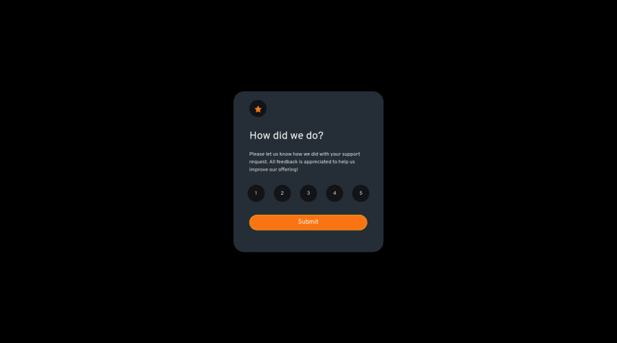 Frontend Mentor Interactive Rating Component Using Html Css